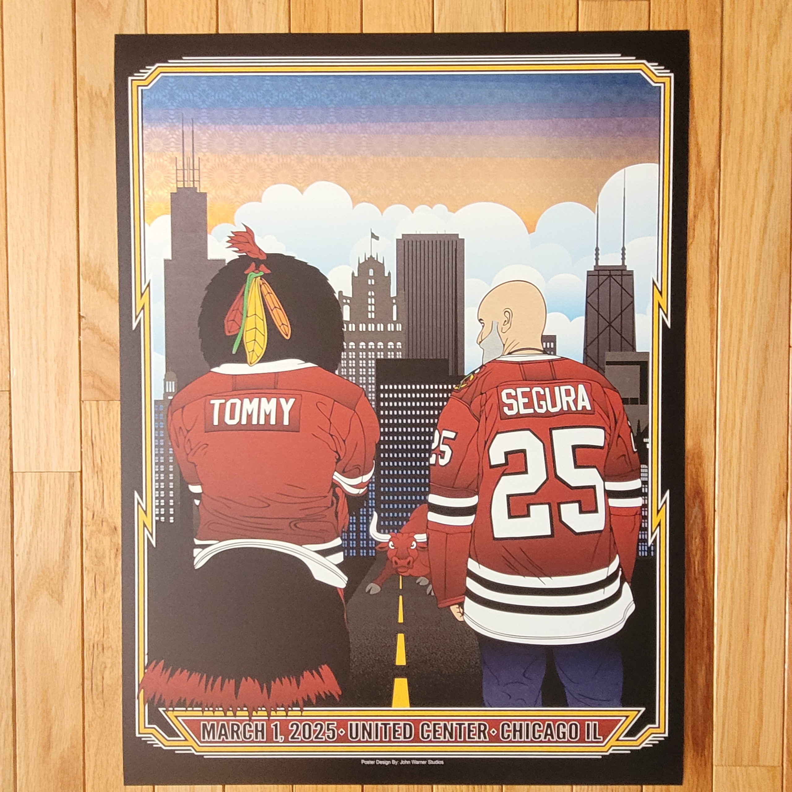 Tom Segura March 2025 Chicago show poster - John Warner Studios